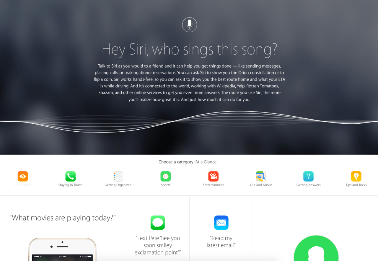 Apple Launches Updated Siri Website Full of Example Requests - iClarified