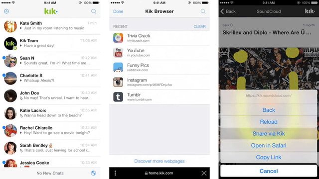 Kik Messenger App Gets New Full-Screen Web Browser - iClarified