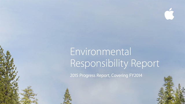 Apple Releases 2015 Environmental Responsibility Report - iClarified