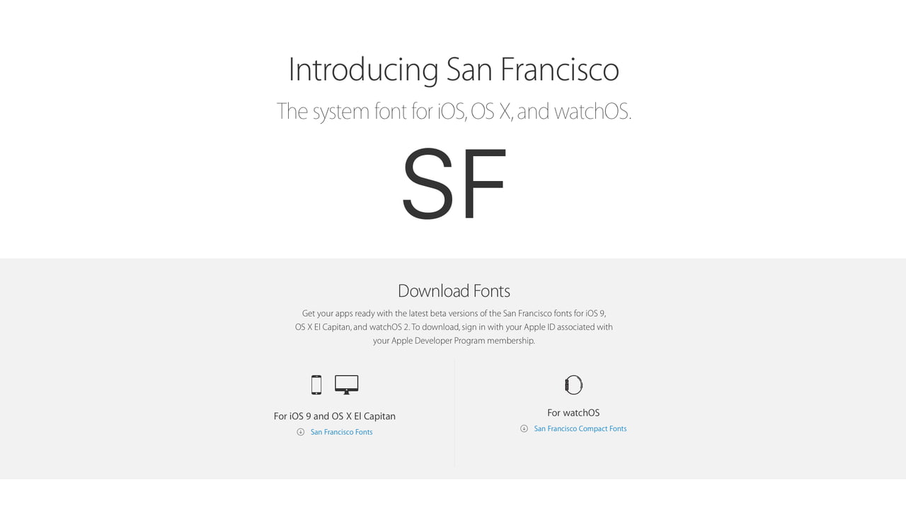 Apple Makes Its New San Francisco Font Available for Download - iClarified