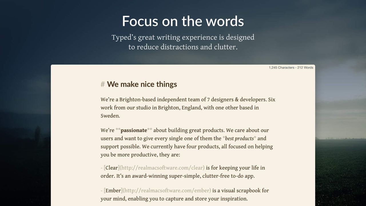 Realmac Software Launches Its 'Typed' Markdown Editor on the Mac App ...