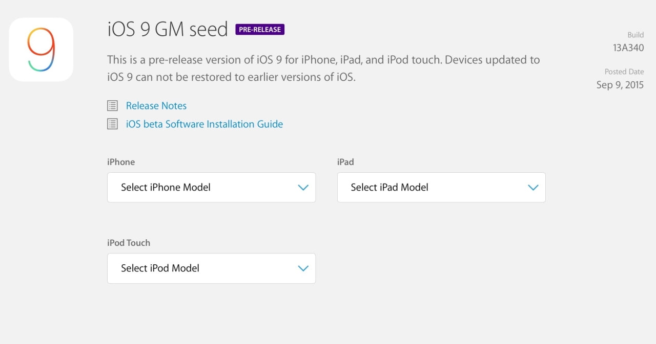 Apple Releases iOS 9 GM Seed to Developers - iClarified