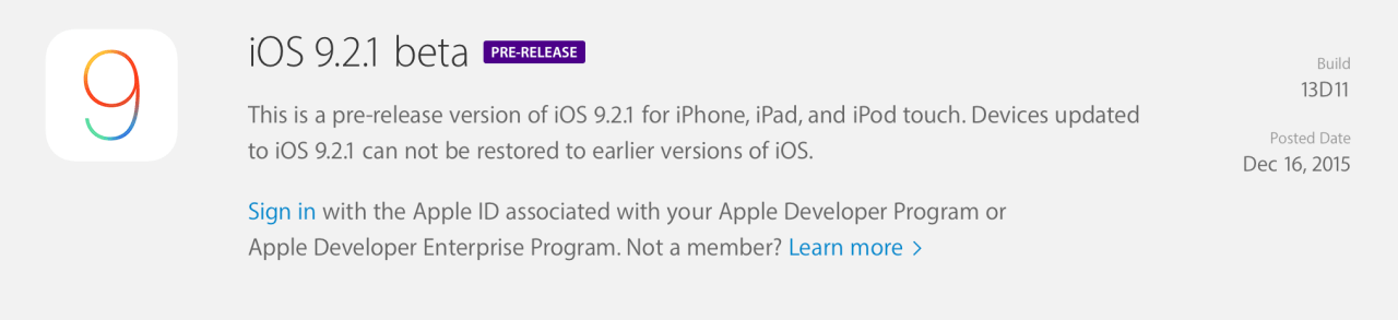 Apple Seeds First Beta of iOS 9.2.1 to Developers - iClarified