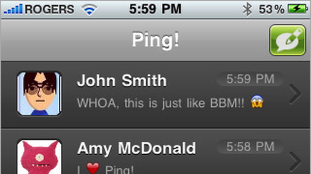 Ping! Aims to Replicate BBM for the iPhone - iClarified