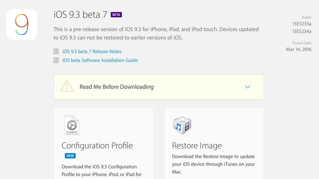 Apple Releases iOS 9.3 Beta 7 - iClarified