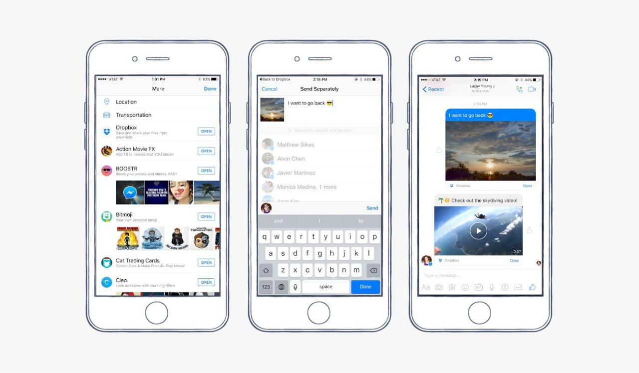 Facebook Messenger Now Lets You Easily Share Dropbox Files - iClarified