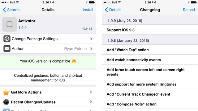 Activator Now Supports iOS 9.3 - iClarified