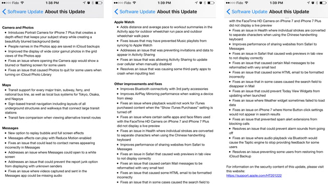 Here are the Full Release Notes for iOS 10.1 - iClarified