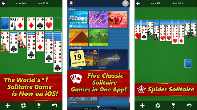 Microsoft Releases Its Classic Solitaire Game for iPhone and iPad ...