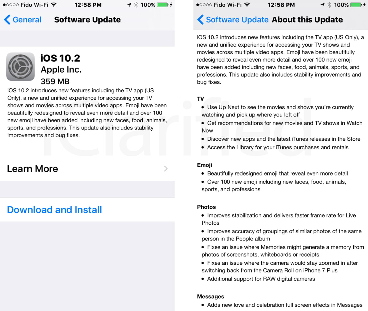 Here Are the Full Release Notes for iOS 10.2 - iClarified
