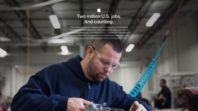 Apple Touts 2 Million Jobs Created in the United States - iClarified