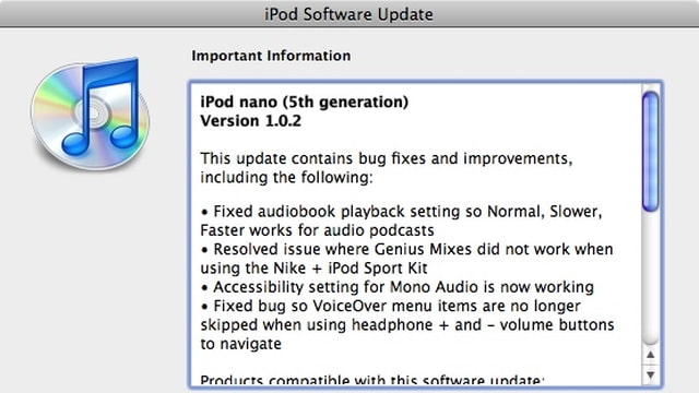 Apple Updates 5th Generation iPod Nano Firmware - iClarified