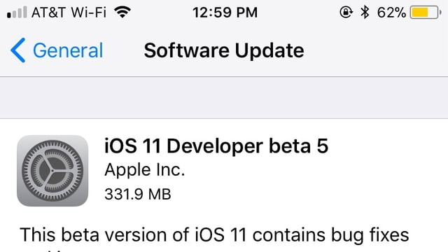 Apple Releases iOS 11 Beta 5 [Download] - iClarified