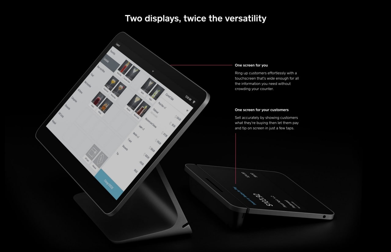 Square Unveils New Square Register With Two Touchscreen Displays, Apple ...