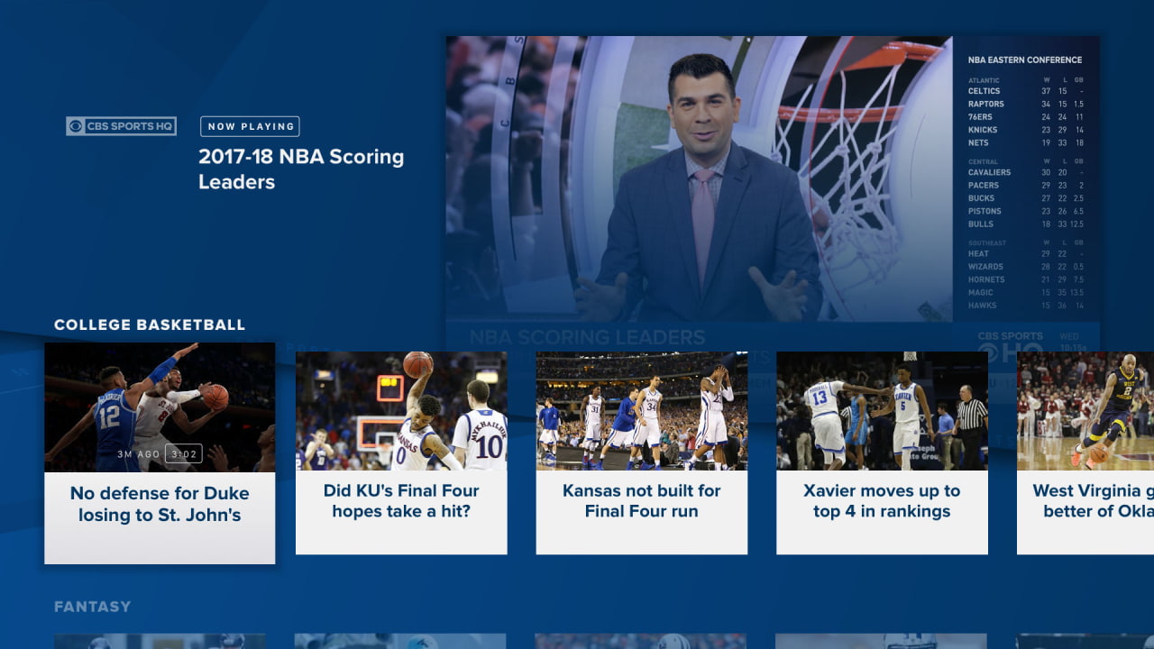 CBS Launches 'CBS SPORTS HQ' 24-Hour Streaming Sports News Network, Available on Apple TV ...