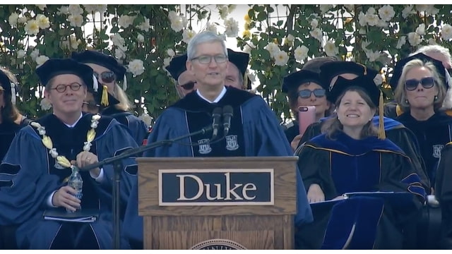 Watch Apple CEO Tim Cook Deliver the 2018 Duke Commencement Address ...