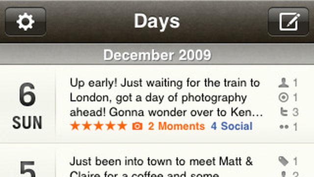 Momento Diary Application for the iPhone - iClarified