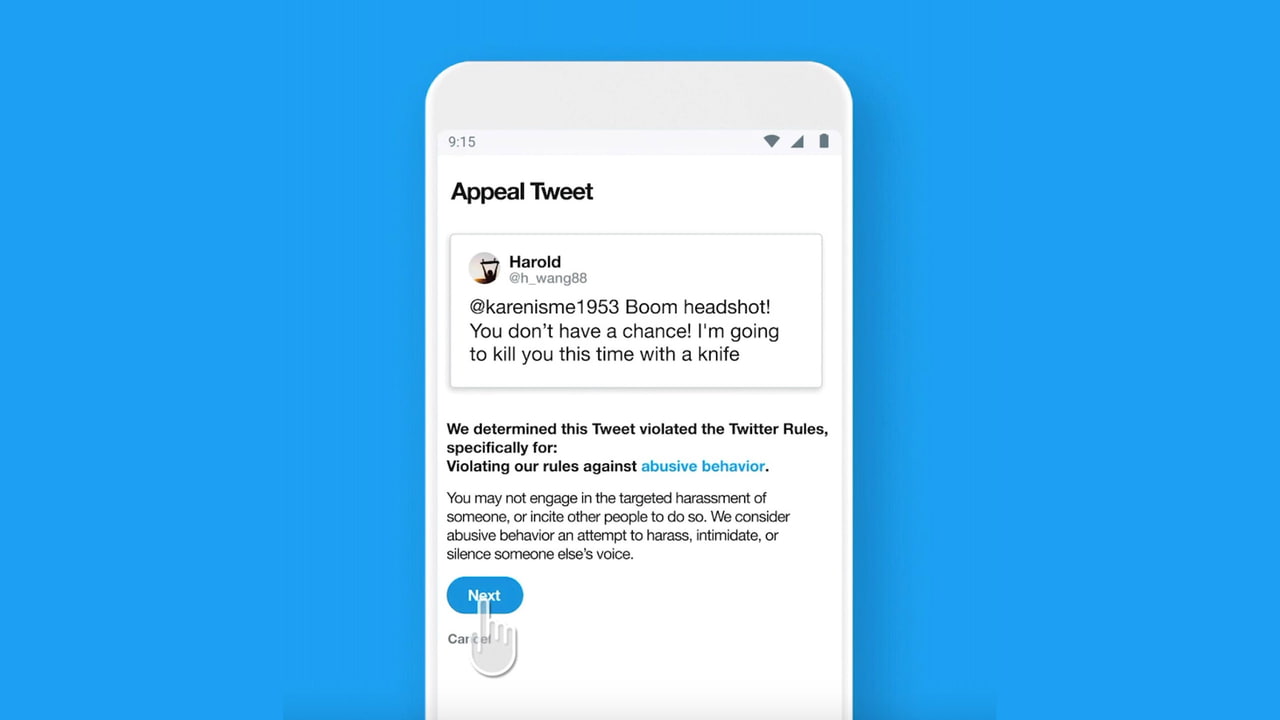 Twitter Now Lets You Appeal Tweet Violations in App - iClarified