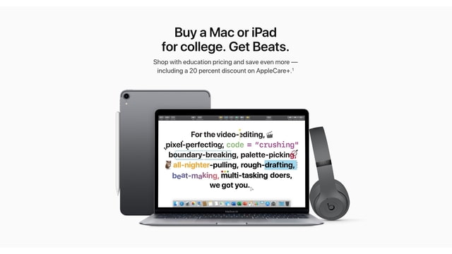 Apple Launches 2019 Back to School Promotion: Free Beats Headphones ...