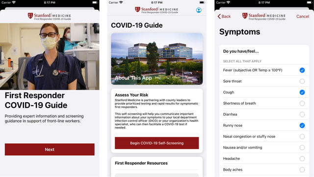 Stanford Medicine Releases First Responder COVID-19 App With Support ...