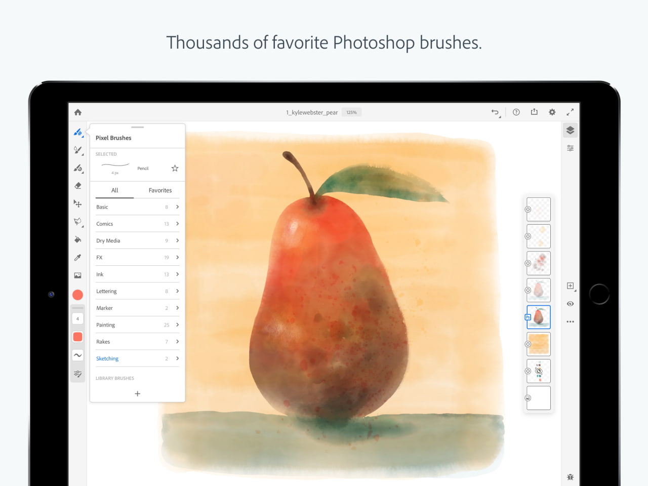 Adobe Fresco App Gets Updated With Shapes, Multicolor Eyedrop, Mixer Brushes, More - iClarified