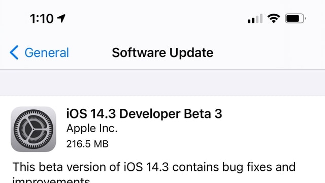 Apple Releases iOS 14.3 Beta 3 and iPadOS 14.3 Beta 3 [Download ...