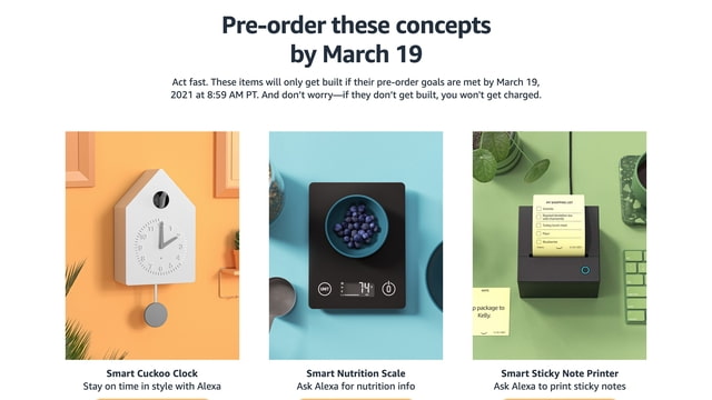 Amazon Debuts Three New Smart Products That Will Only Get Built If They ...