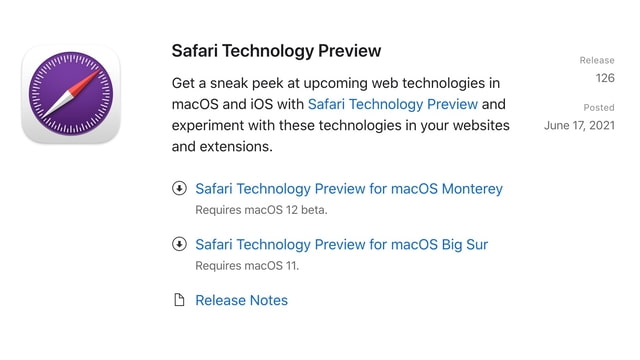Apple Releases Safari Technology Preview 126 With New Safari 15 ...