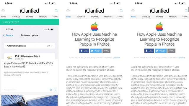 iOS 15 Beta 4 Adds Share and Refresh Buttons to Safari Menu Bar ...