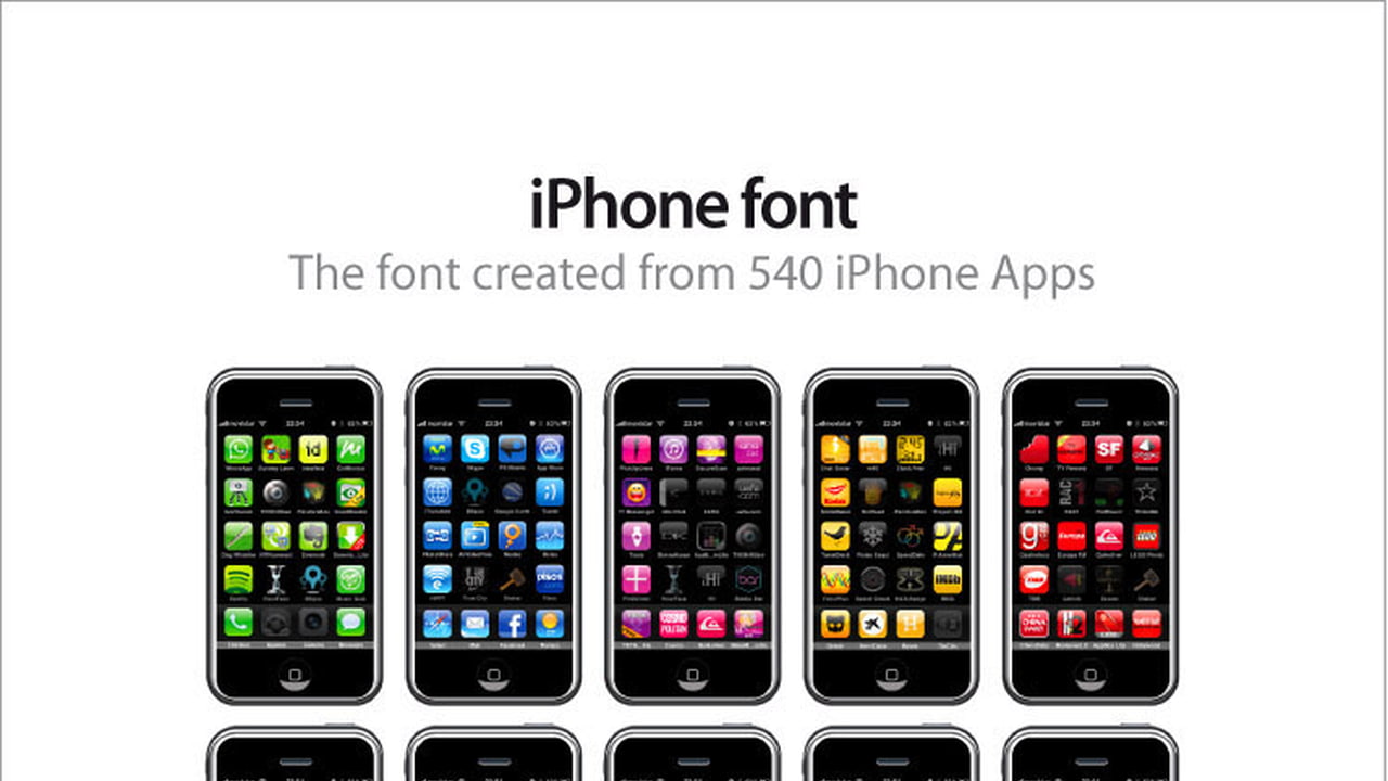 iPhone Font Created From 540 App Icons [Video] - iClarified