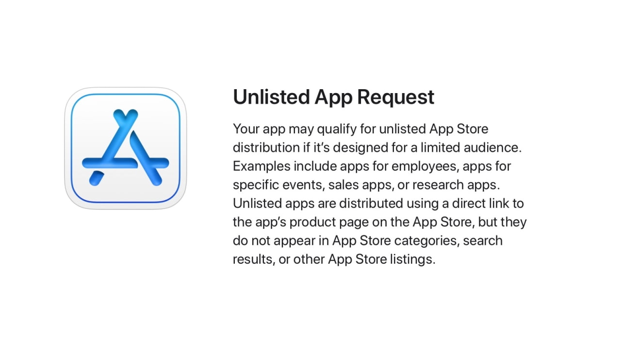 App Store Now Supports Unlisted App Distribution Iclarified