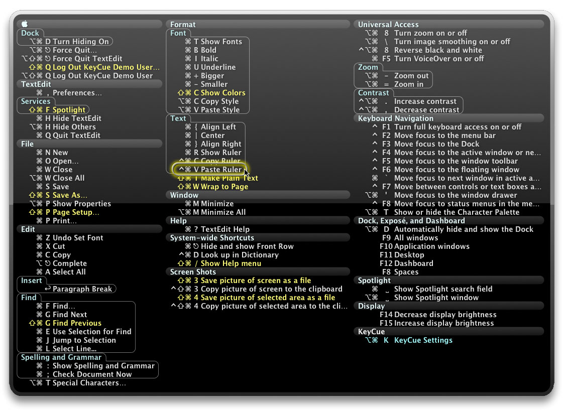 Mac Keyboard Shortcuts Wallpaper
