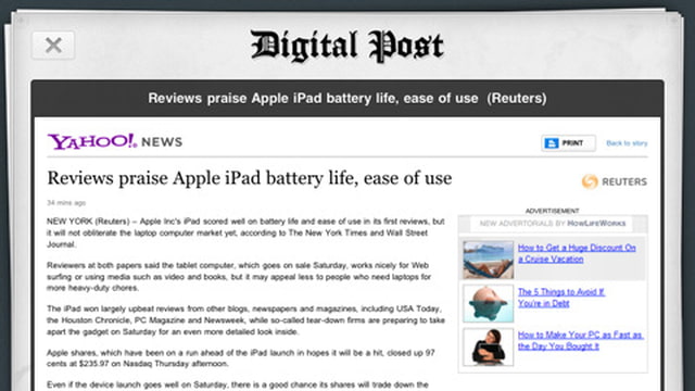 Digital Post is Virtual Newspaper App for Your iPad - iClarified