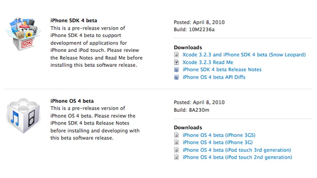 Download do iPhone OS 4.0 Beta ja esta disponivel - iClarified