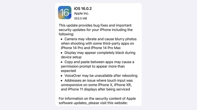 Apple Releases iOS 16.0.2 With Fix for Copy/Paste, iPhone 14 Pro Camera ...
