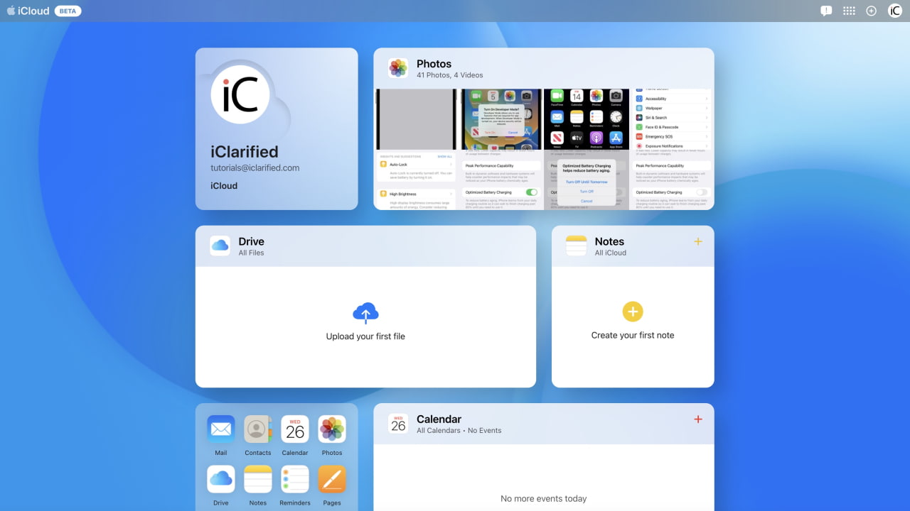 Apple Testing New Design for iCloud Website [Images] - iClarified