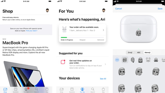 Apple Store App Now Lets You Engrave Memoji on AirPods and AirPods Pro ...