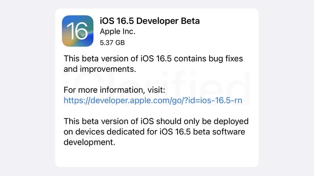 Apple Releases iOS 16.5 Beta and iPadOS 16.5 Beta [Download] - iClarified
