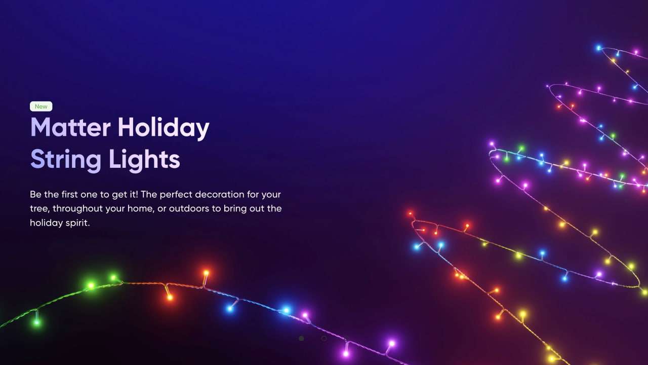 Nanoleaf Launches New Matter Smart Holiday String Lights - iClarified