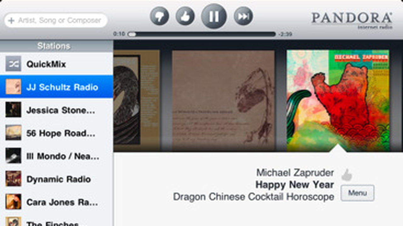 Pandora Radio Offers New iPad User Interface - iClarified