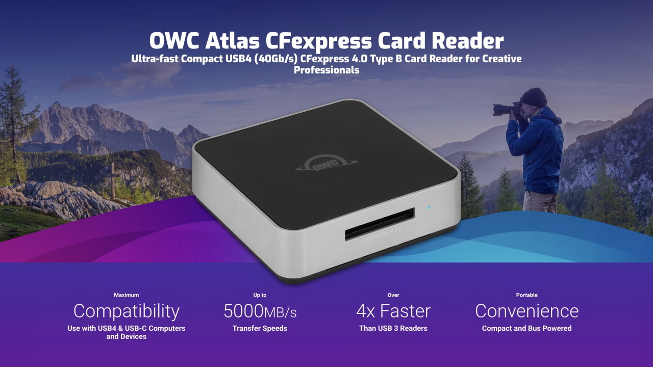 OWC Unveils Atlas USB4 CFexpress 4.0 Type B Card Reader [Video ...