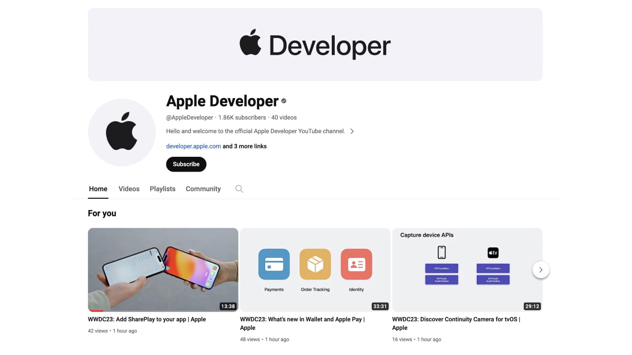 New 'Apple Developer' YouTube Channel Launched With WWDC Session Videos ...