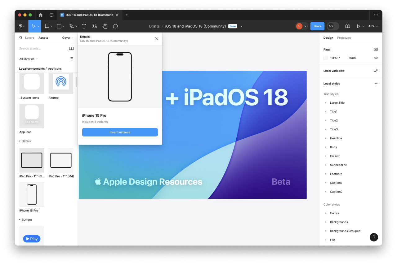 Apple Releases iOS 18 and iPadOS 18 UI Kit for Figma - iClarified