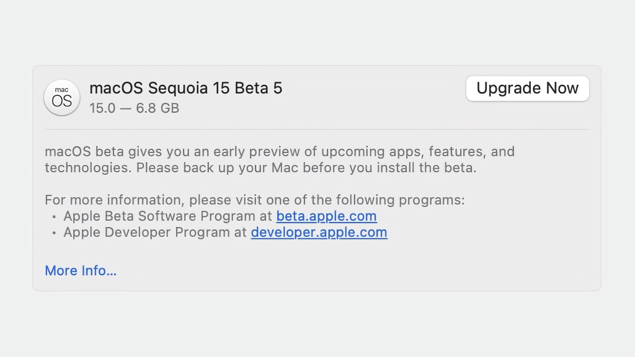 Apple Releases macOS Sequoia 15 Beta 5 [Download] - iClarified