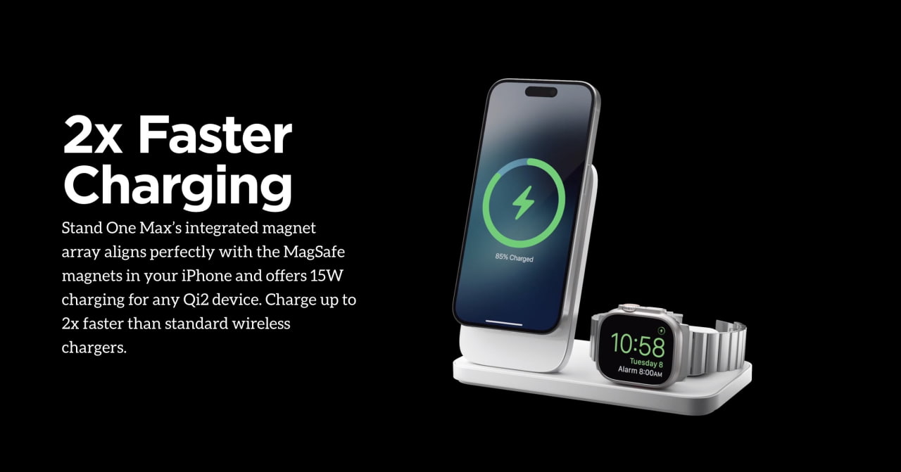 Nomad Launches New Stand One Max (3rd Gen) Qi2 Charging Hub - iClarified