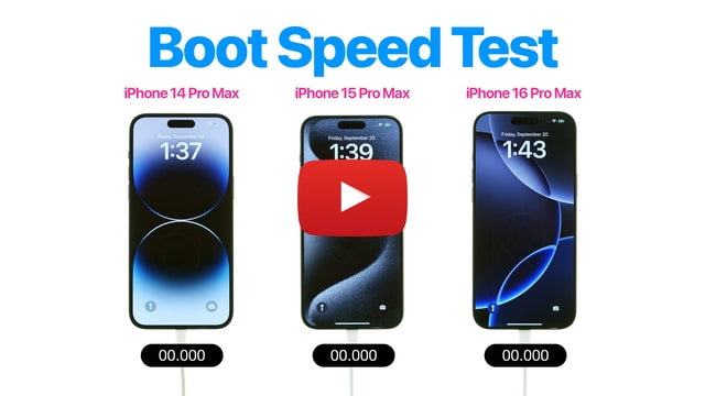 Boot Speed Test: iPhone 16 Pro Max vs iPhone 15 Pro Max vs iPhone 14 ...