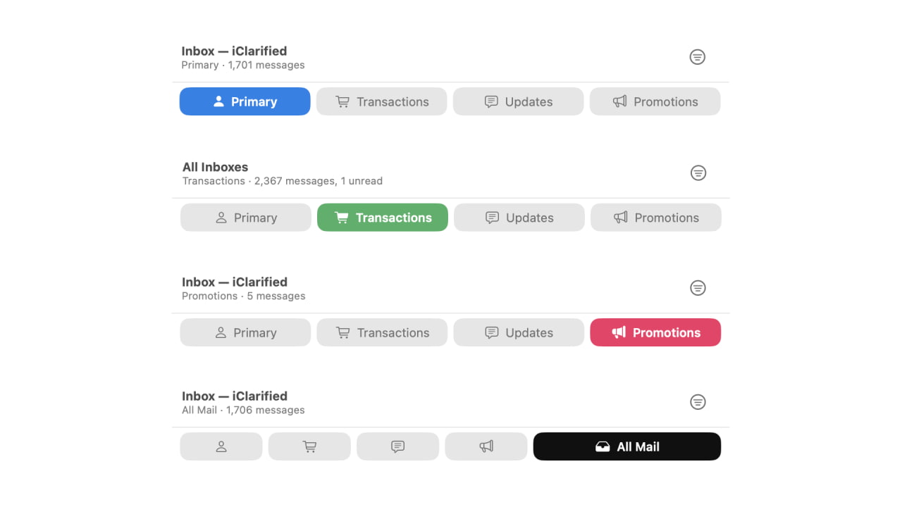 MacOS Sequoia 15.4 Beta Brings Categories to Mail App - iClarified
