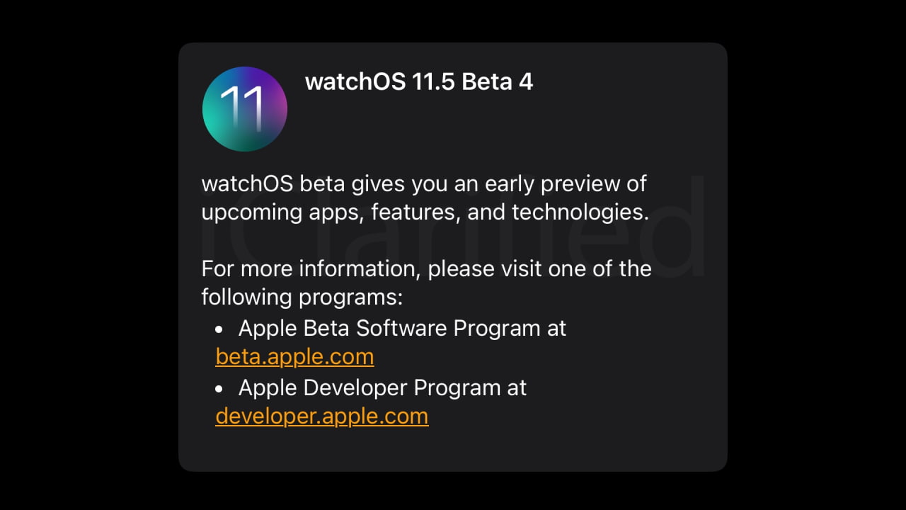 Apple Seeds watchOS 11.5 Beta 4 to Developers [Download] - iClarified