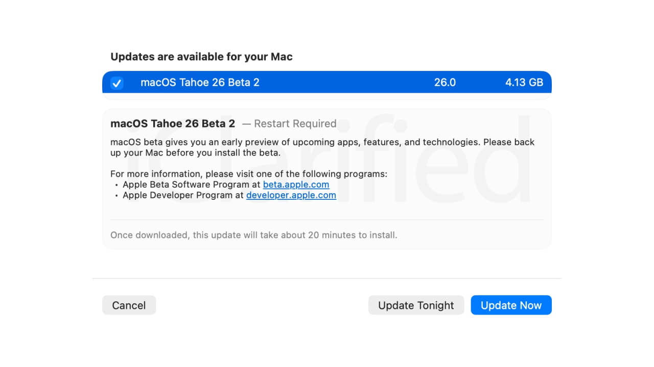 Apple Releases macOS Tahoe 26 Beta 2 to Developers [Download] - iClarified