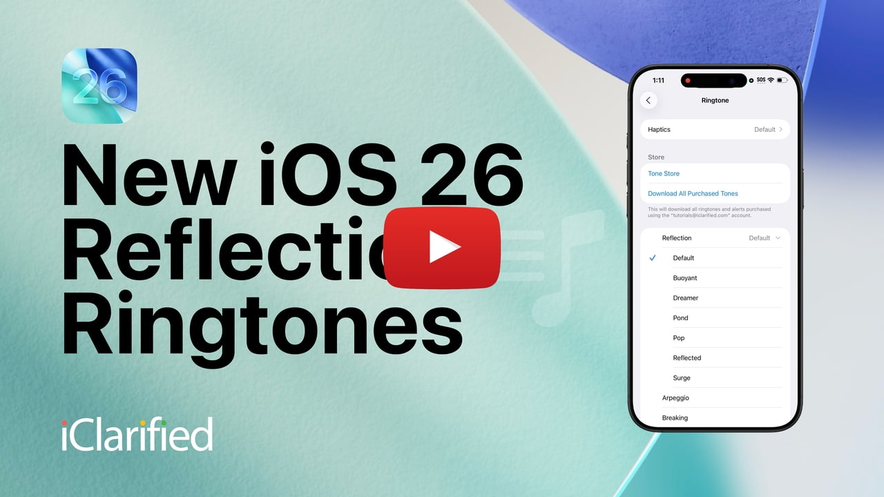 Apple Expands 'Reflection' Ringtones in iOS 26 Beta 6, Here's All 7 ...